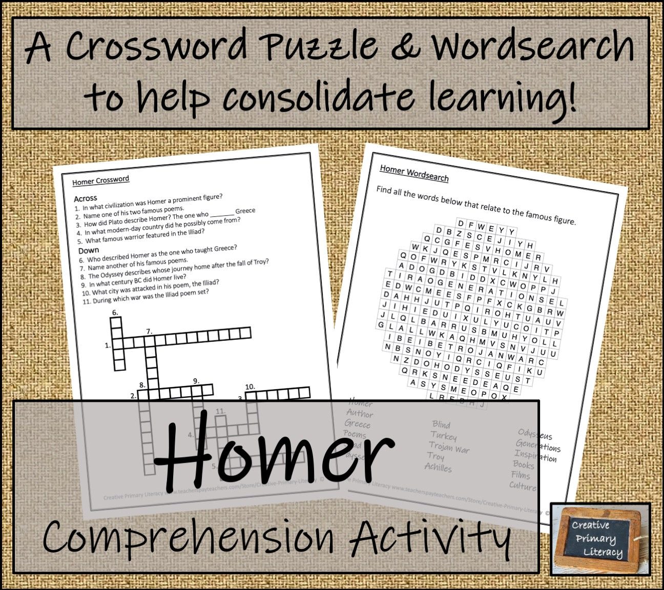 Homer Close Reading Comprehension Activity | 5th Grade & 6th Grade ...