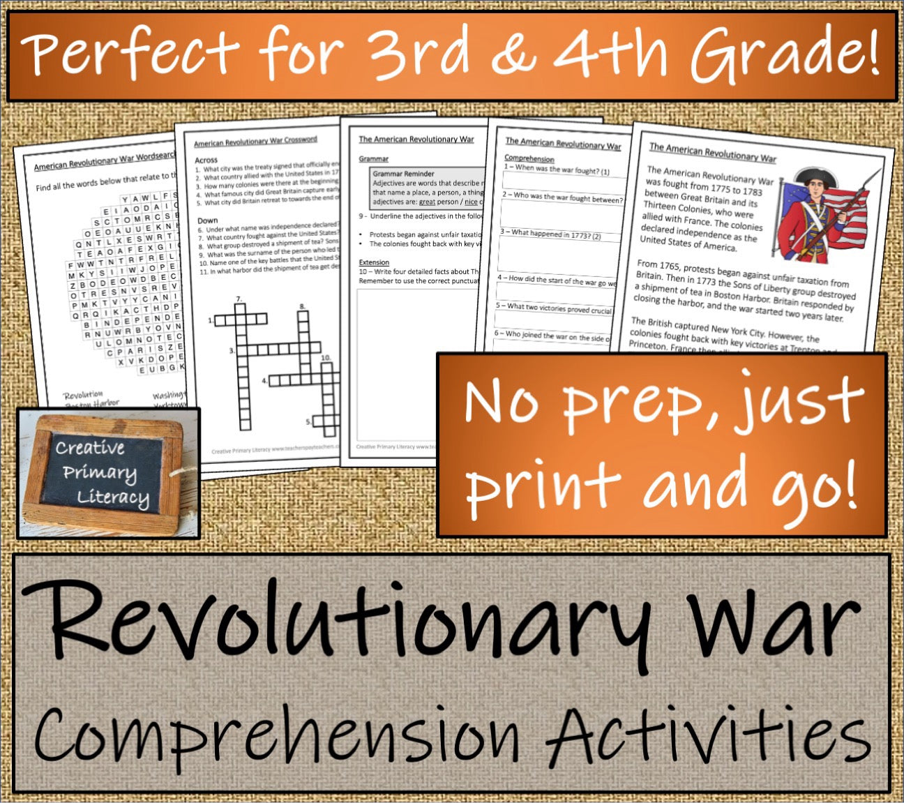 American Revolutionary War Close Reading & Informational Writing Bundl ...