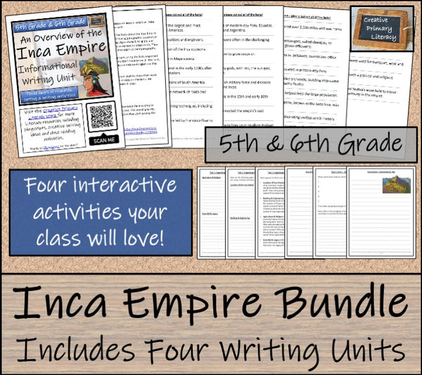 Inca Empire Mega Bundle of Activities | 5th Grade & 6th Grade ...