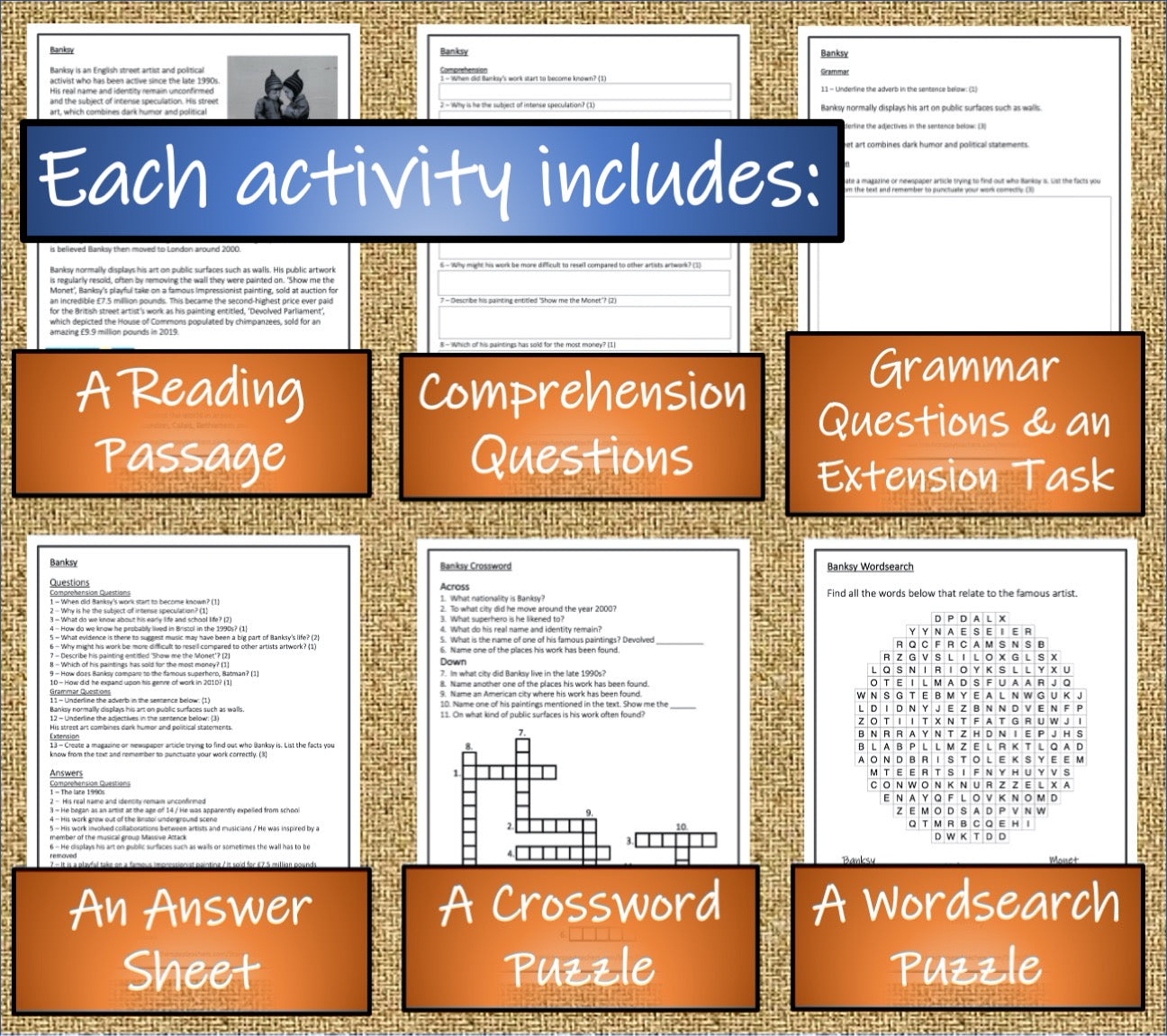 Famous Artists Volume 2 Close Reading Comprehension Bundle | 5th & 6th ...