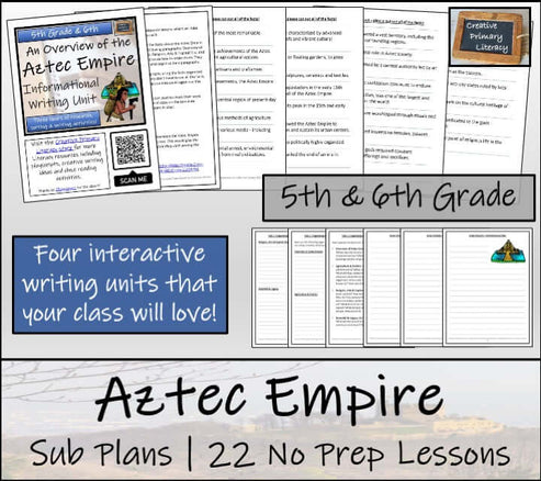 Emergency Sub Plans | Aztec Empire Bundle | 5th Grade & 6th Grade ...