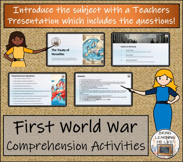 First World War Close Reading Comprehension Bundle | 5th Grade & 6th G ...