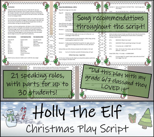 Christmas Play Script - Holly the Christmas Elf – Creative Primary Literacy