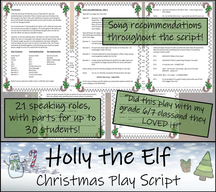 Christmas Play Script - Holly the Christmas Elf – Creative Primary Literacy