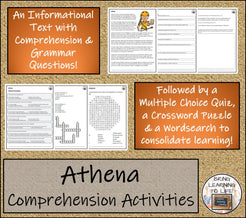 Athena Close Reading Comprehension Activity | 5th Grade & 6th Grade ...