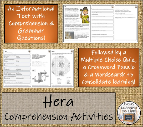 Hera Close Reading Comprehension Activities | 5th Grade & 6th Grade ...