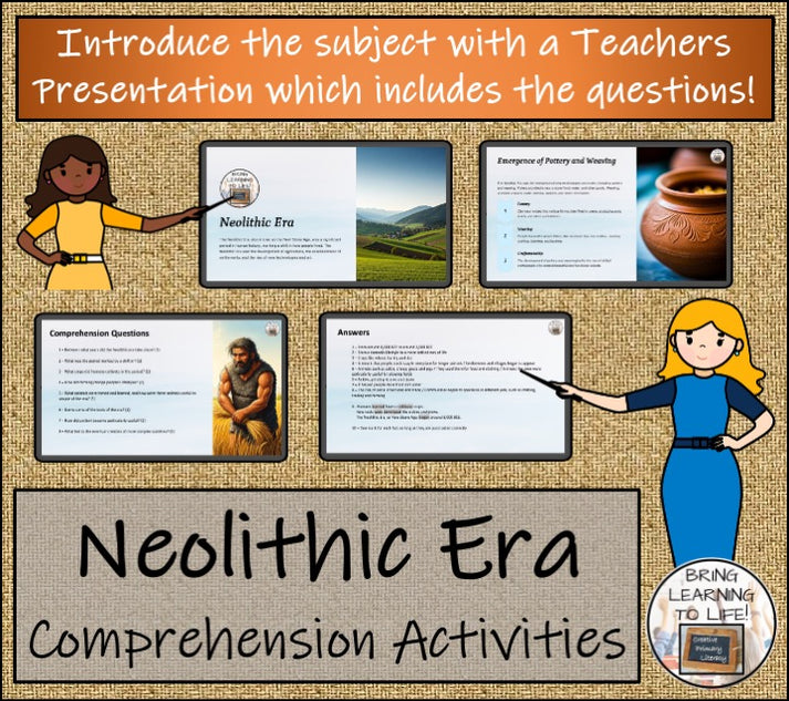 Neolithic Era of the Stone Age Close Reading Comprehension | 3rd & 4th ...