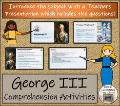 King George III Close Reading Comprehension Activities | 5th Grade & 6 ...