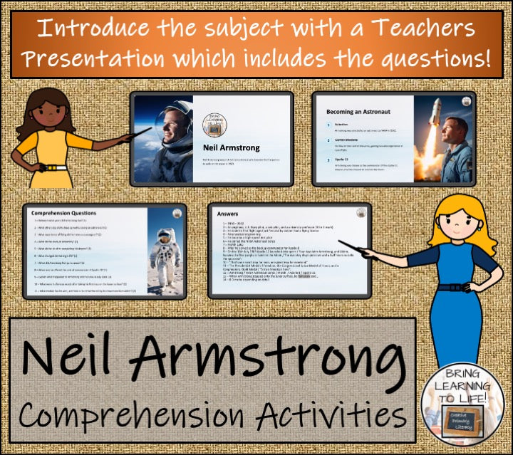 Neil Armstrong Close Reading Comprehension Activity | 5th Grade & 6th ...