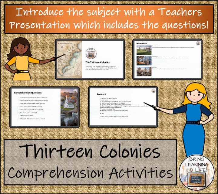Thirteen Colonies Close Reading Comprehension Activities | 3rd Grade ...