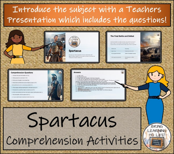 Spartacus Close Reading Comprehension Activity | 5th Grade & 6th Grade ...