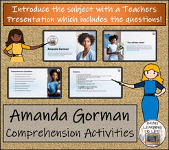 Amanda Gorman Close Reading Comprehension Activities | 3rd Grade & 4th ...