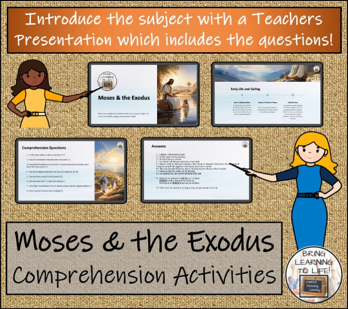 Moses & the Exodus Story Close Reading Activity | 3rd Grade & 4th Grad ...