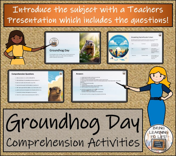 Groundhog Day Close Reading Comprehension Activities | 3rd Grade & 4th ...