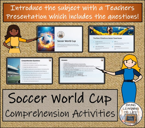 Soccer World Cup Close Reading Comprehension Activity | 5th Grade & 6t ...