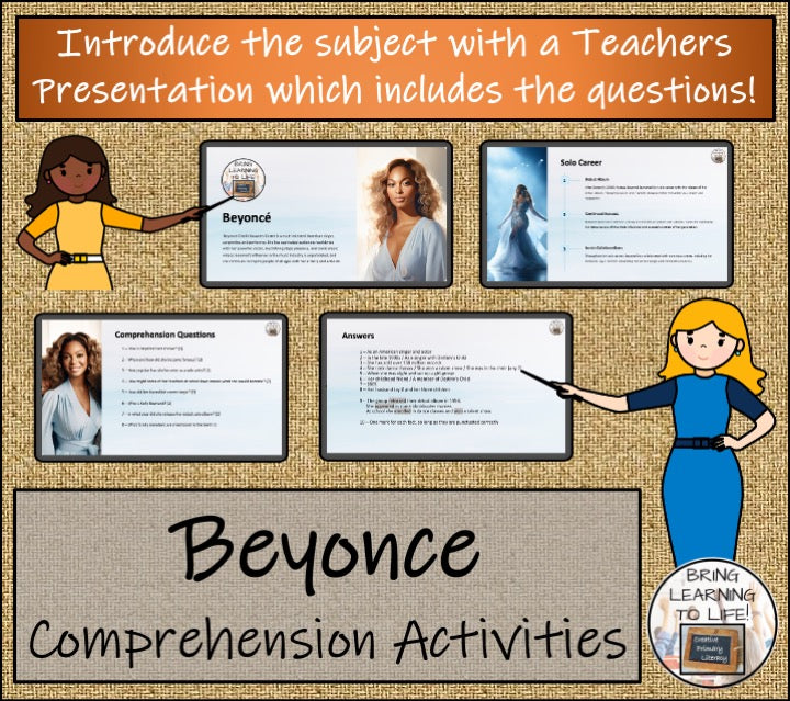 Beyonce Close Reading Comprehension Activities | 3rd Grade & 4th Grade ...