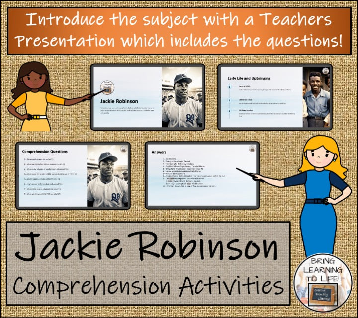 Jackie Robinson Close Reading Comprehension Activity | 3rd Grade & 4th ...