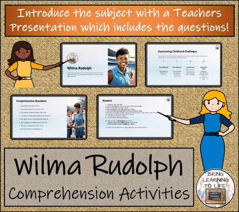 Wilma Rudolph Close Reading Comprehension Activities | 3rd Grade & 4th ...