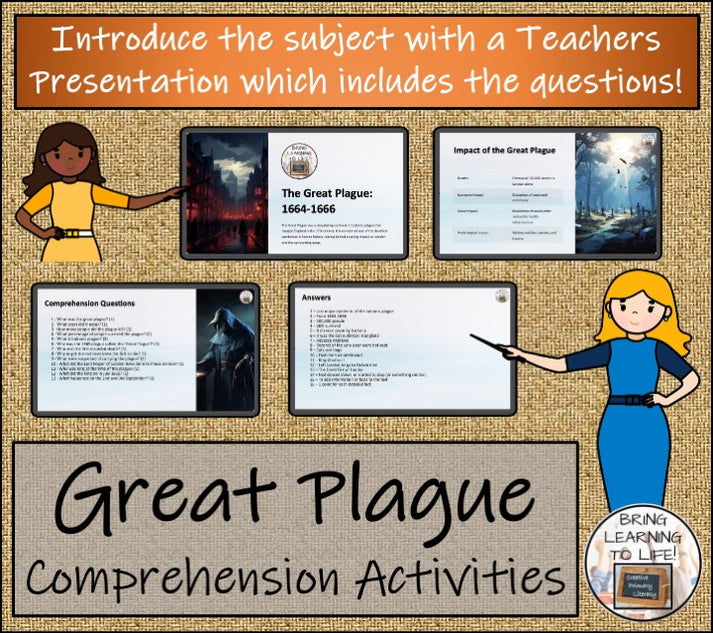Great Plague Close Reading Comprehension Activities | 5th Grade & 6th ...