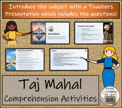 Taj Mahal Close Reading Comprehension Activities | 5th Grade & 6th Gra ...