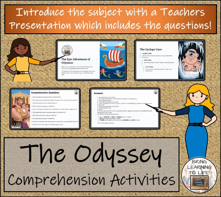 The Odyssey Close Reading Comprehension Activities | 5th Grade & 6th G ...