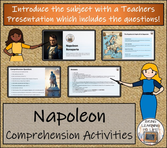 Napoleon Close Reading Comprehension Activities | 5th Grade & 6th Grad ...