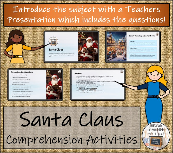 Santa Claus Close Reading Comprehension Activity | 5th Grade & 6th Gra ...