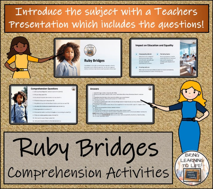 Ruby Bridges Close Reading Comprehension Activities | 5th Grade & 6th ...