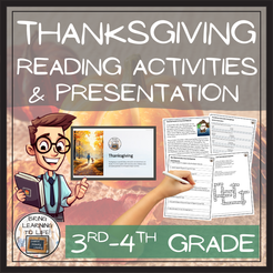 The Pilgrims & First Thanksgiving Close Reading Comprehension | 3rd ...