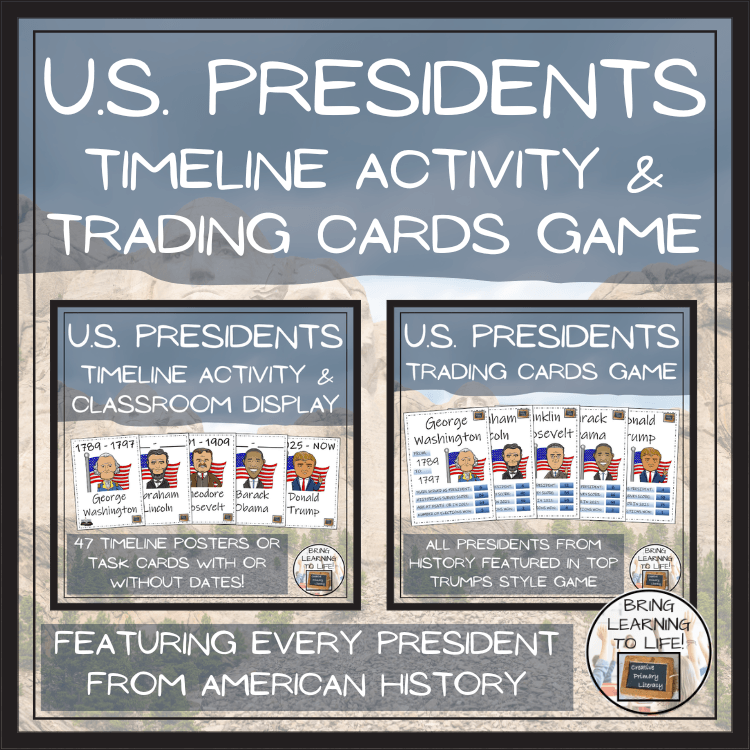 American Presidents Trading Cards Game for Students – Creative Primary ...