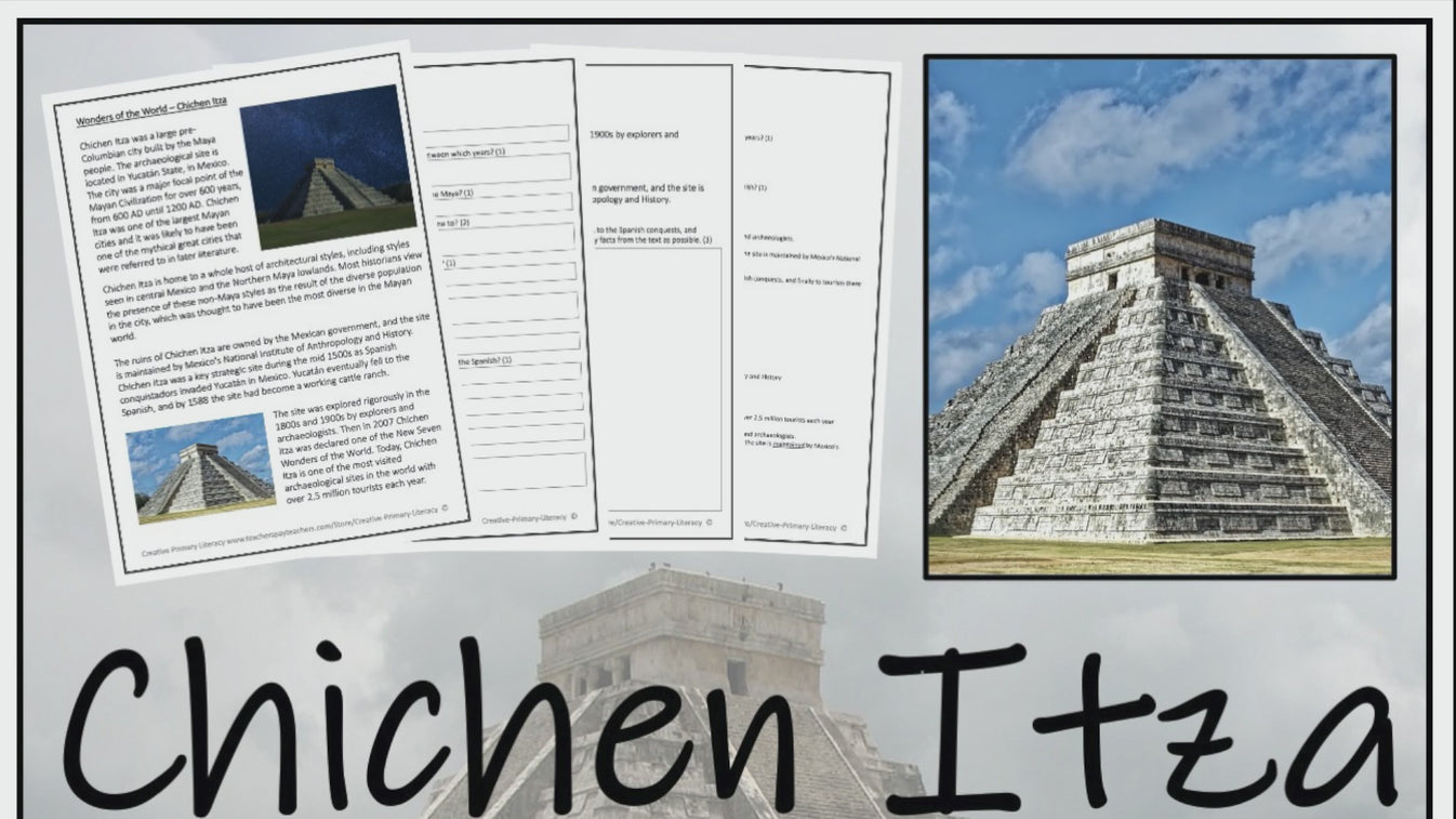 Chichen Itza Close Reading Comprehension Activities | 5th Grade & 6th ...