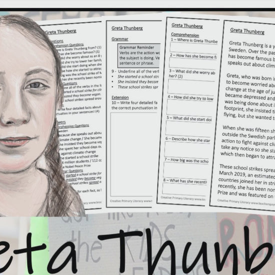 Greta Thunberg Close Reading Comprehension Activity | 3rd Grade & 4th ...