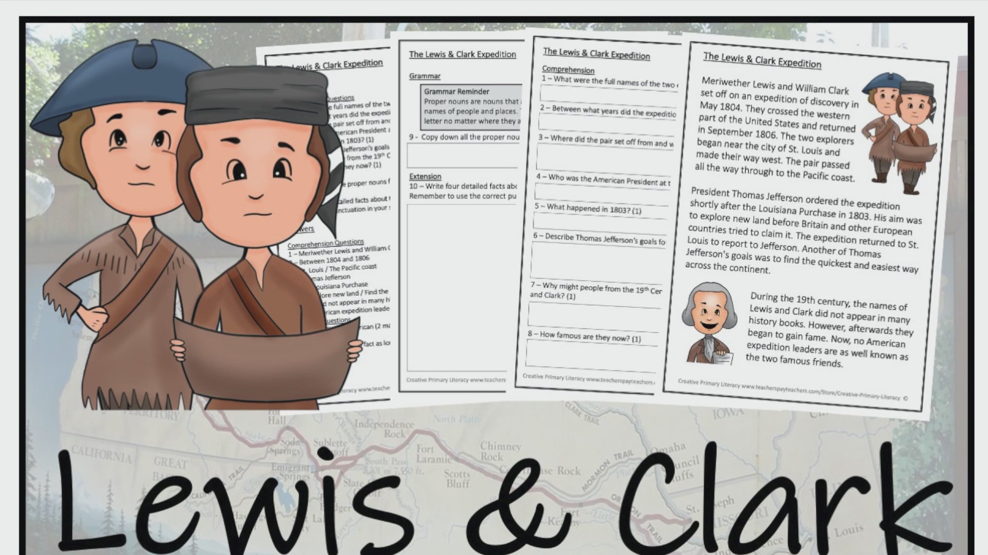 Lewis and Clark Expedition Close Reading Comprehension | 3rd & 4th Gra ...
