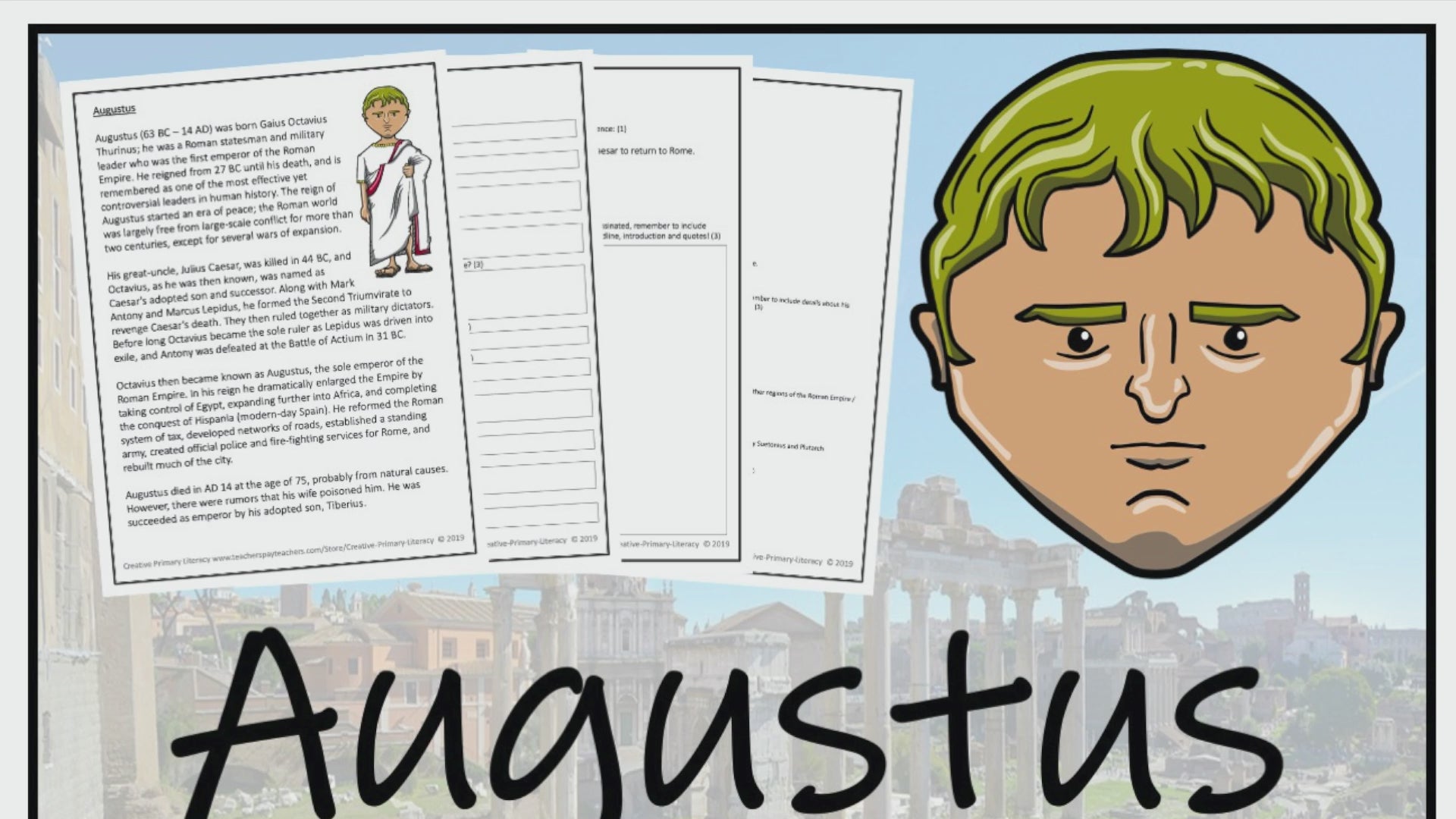 Augustus Close Reading Comprehension Activity | 5th Grade & 6th Grade ...