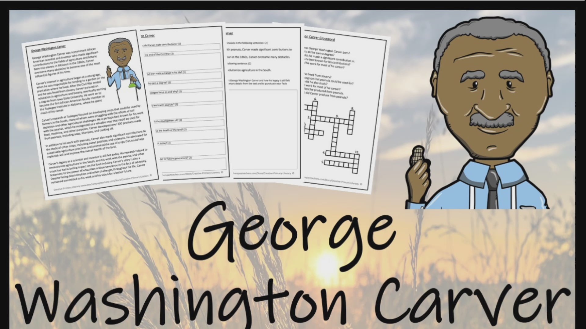 George Washington Carver Close Reading Comprehension Activity | 5th ...