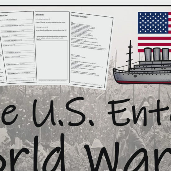 United States Enters World War I Close Reading Comprehension | 5th & 6 ...