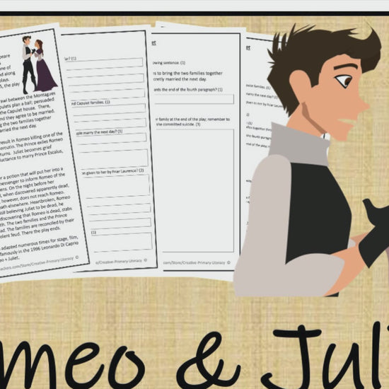 Romeo and Juliet Close Reading Comprehension Activity | 5th Grade & 6t ...