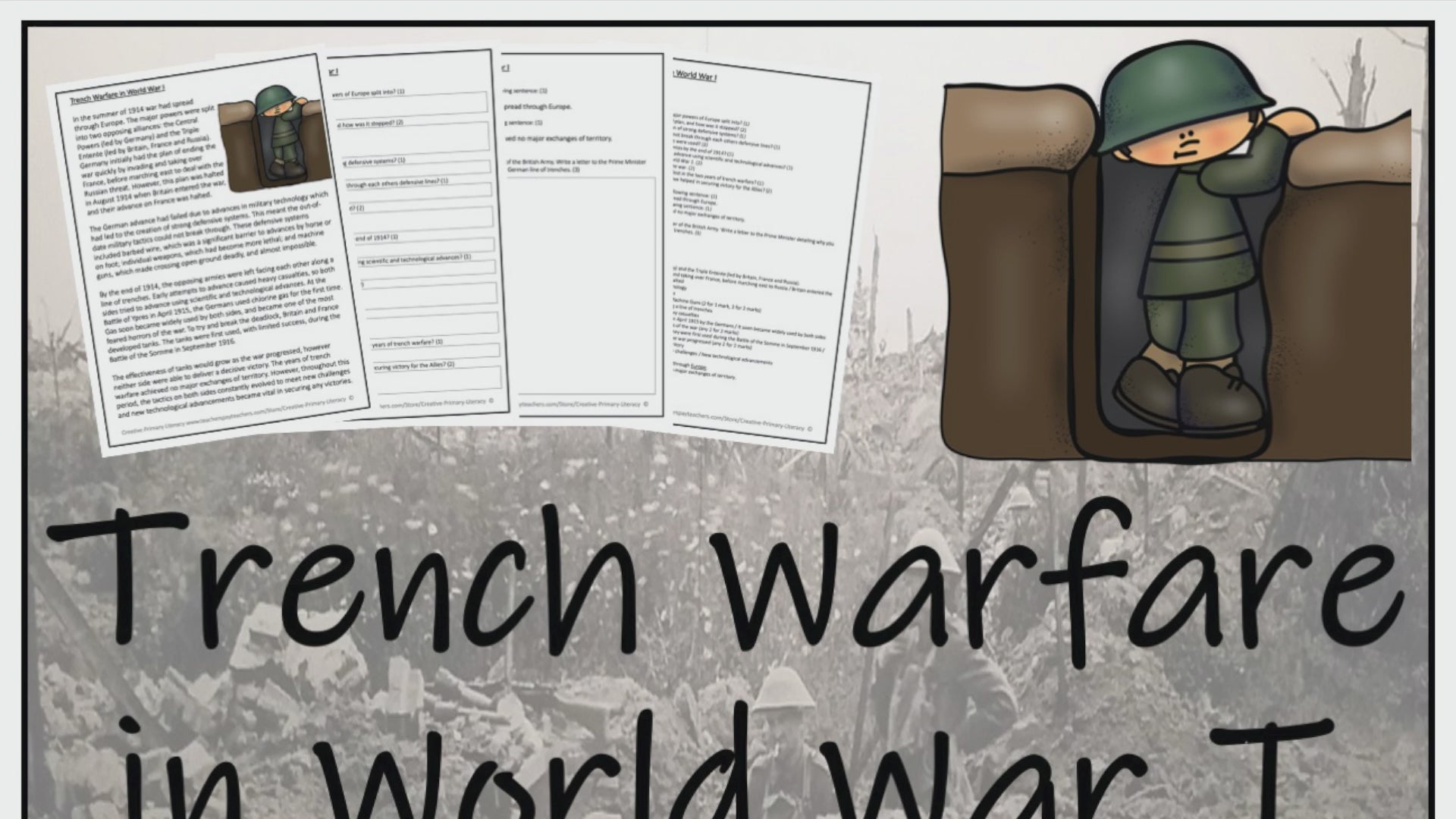 Trench Warfare in World War I Close Reading Comprehension | 5th & 6th ...