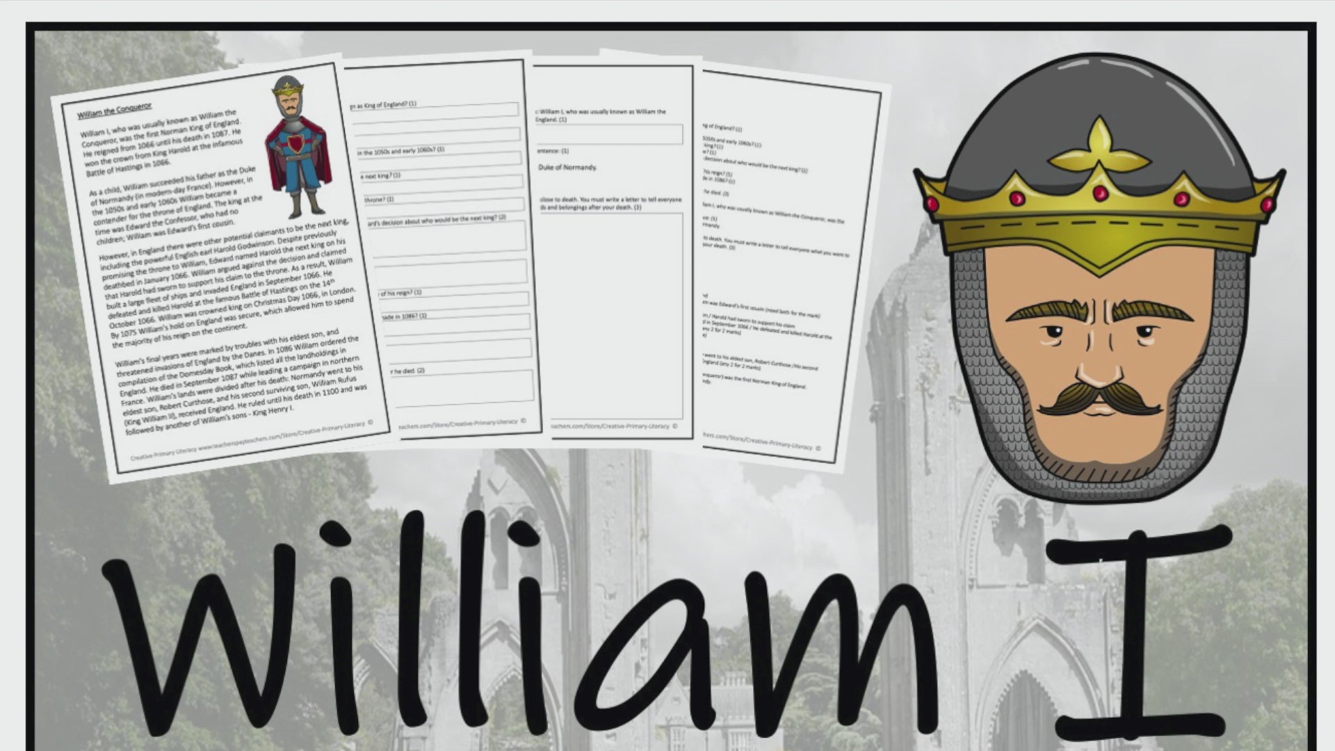 William the Conqueror Close Reading Comprehension Activity | 5th & 6th ...