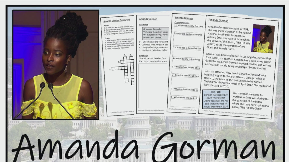 Amanda Gorman Close Reading Comprehension Activity | 3rd Grade & 4th G ...