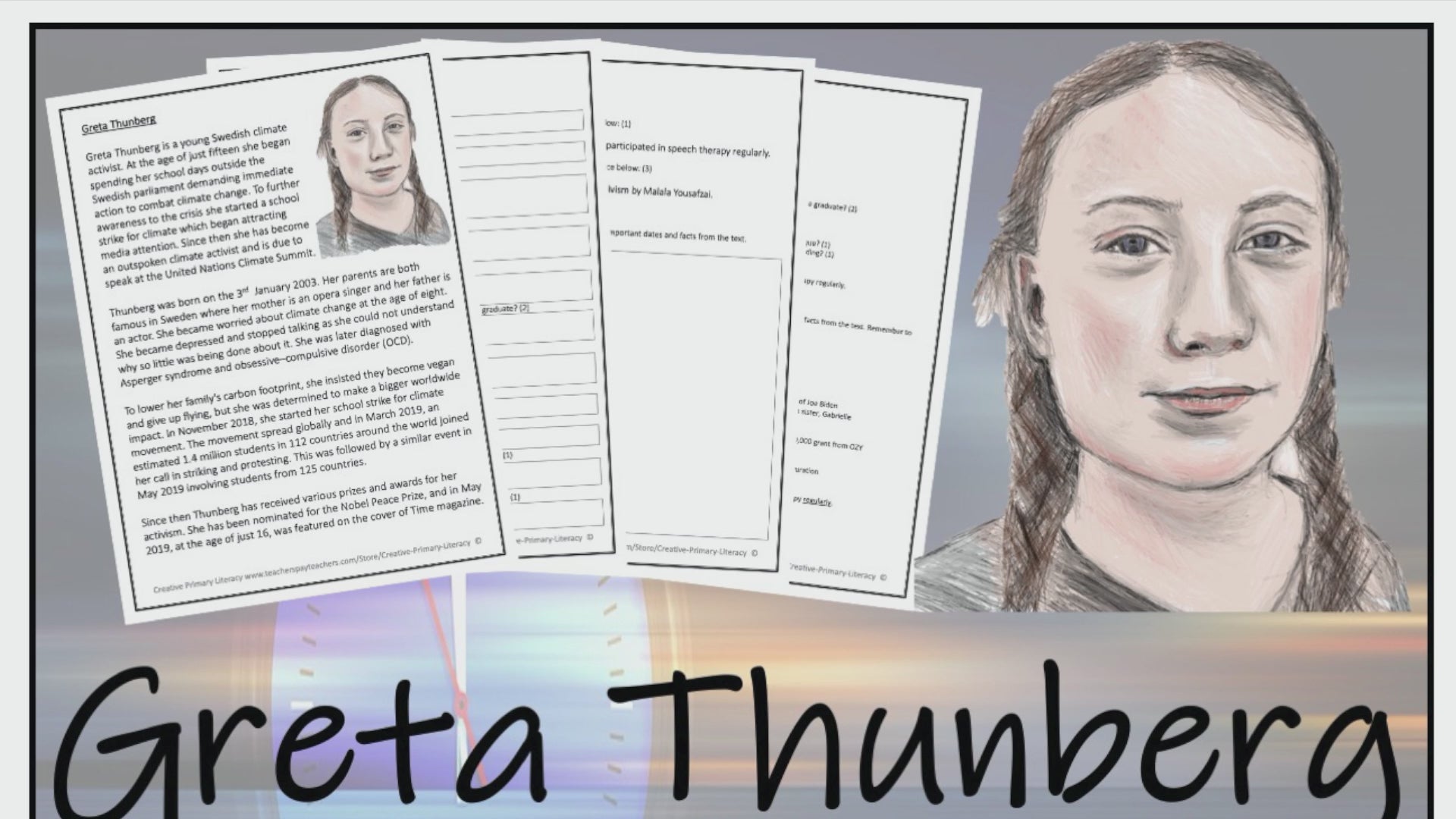 Greta Thunberg Close Reading Comprehension Activity | 5th Grade & 6th ...