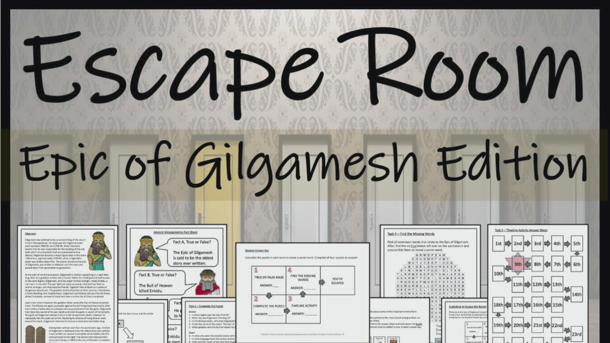 Epic of Gilgamesh Close Reading Comprehension Activity | 5th Grade & 6 ...