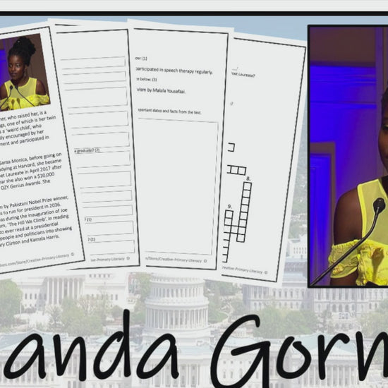 Amanda Gorman Close Reading Comprehension Activity | 5th Grade & 6th G ...
