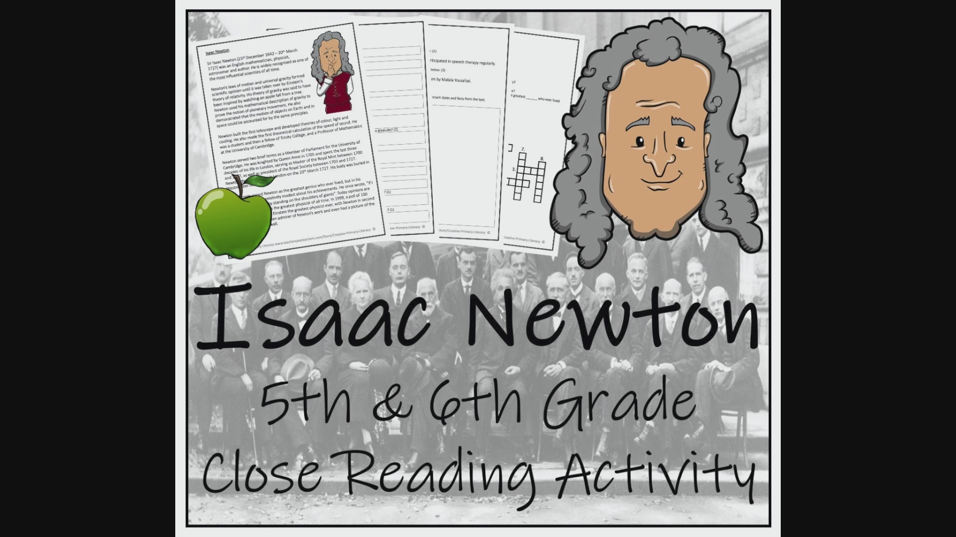 Sir Isaac Newton Close Reading Comprehension Activities | 5th Grade ...