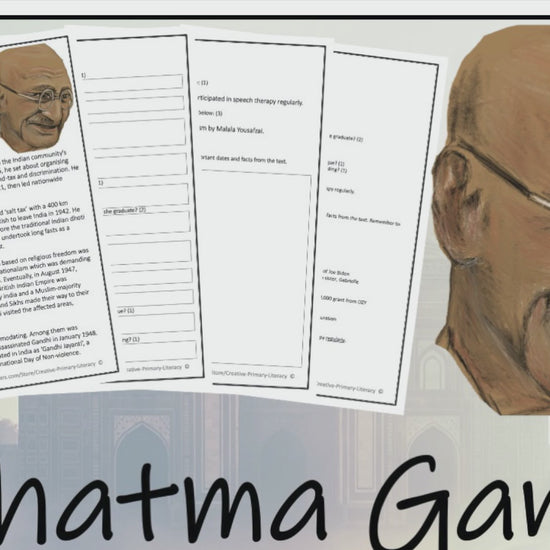 Mahatma Gandhi Close Reading Comprehension Activity | 5th Grade & 6th ...